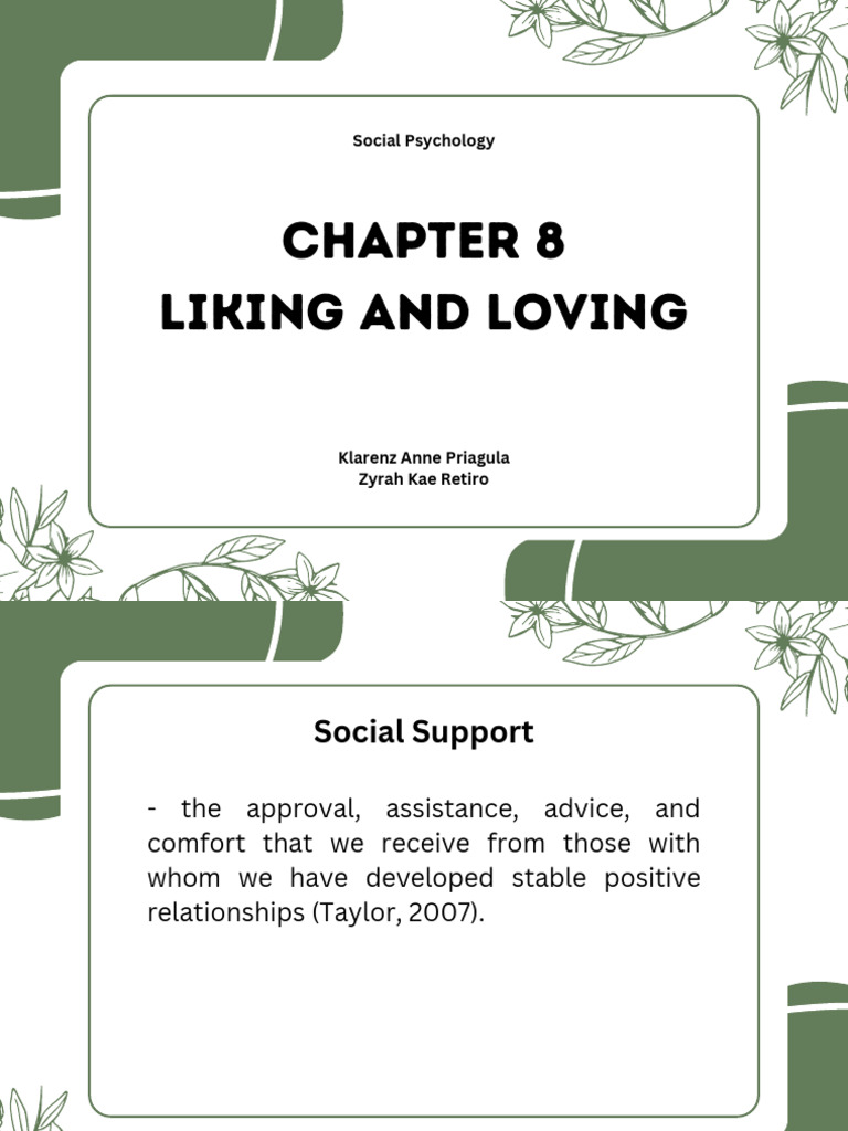 Understanding Liking and Loving in Relationships | PDF | Attachment ...