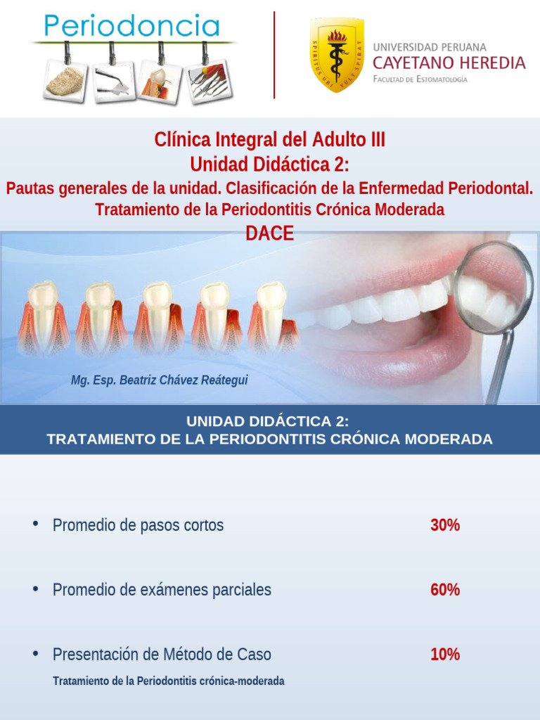 Tratamiento Periodontitis Crónica Moderada | PDF | Especialidades ...