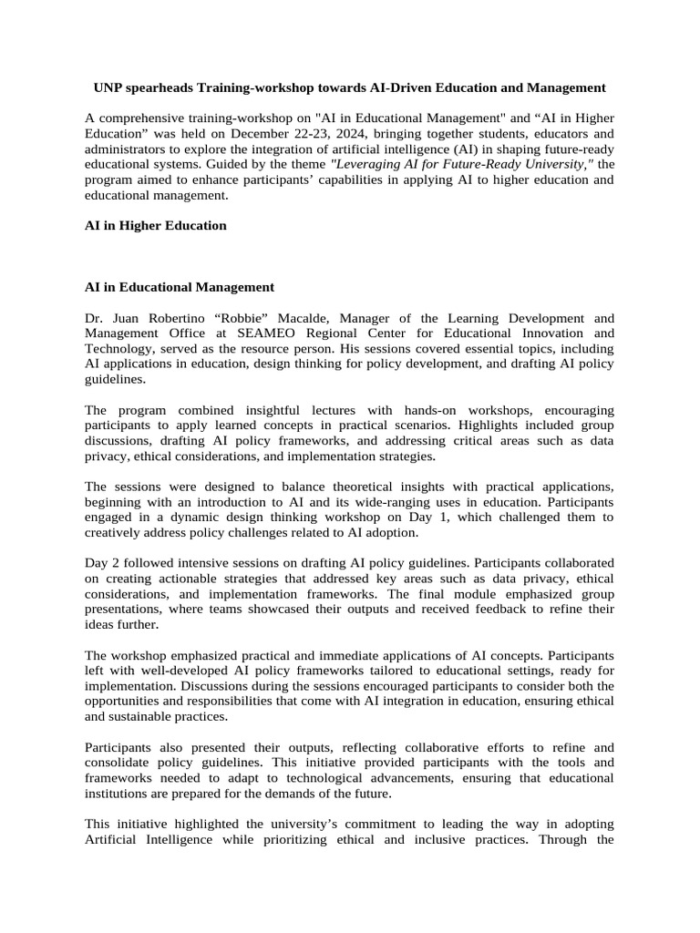 News AI Trianing Workshop | PDF | Artificial Intelligence | Intelligence (AI) & Semantics