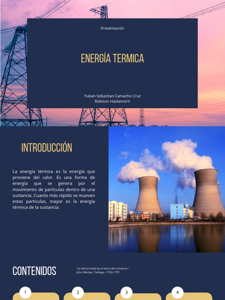 Generación de Energía Térmica y Tipos | PDF | Generación eléctrica ...