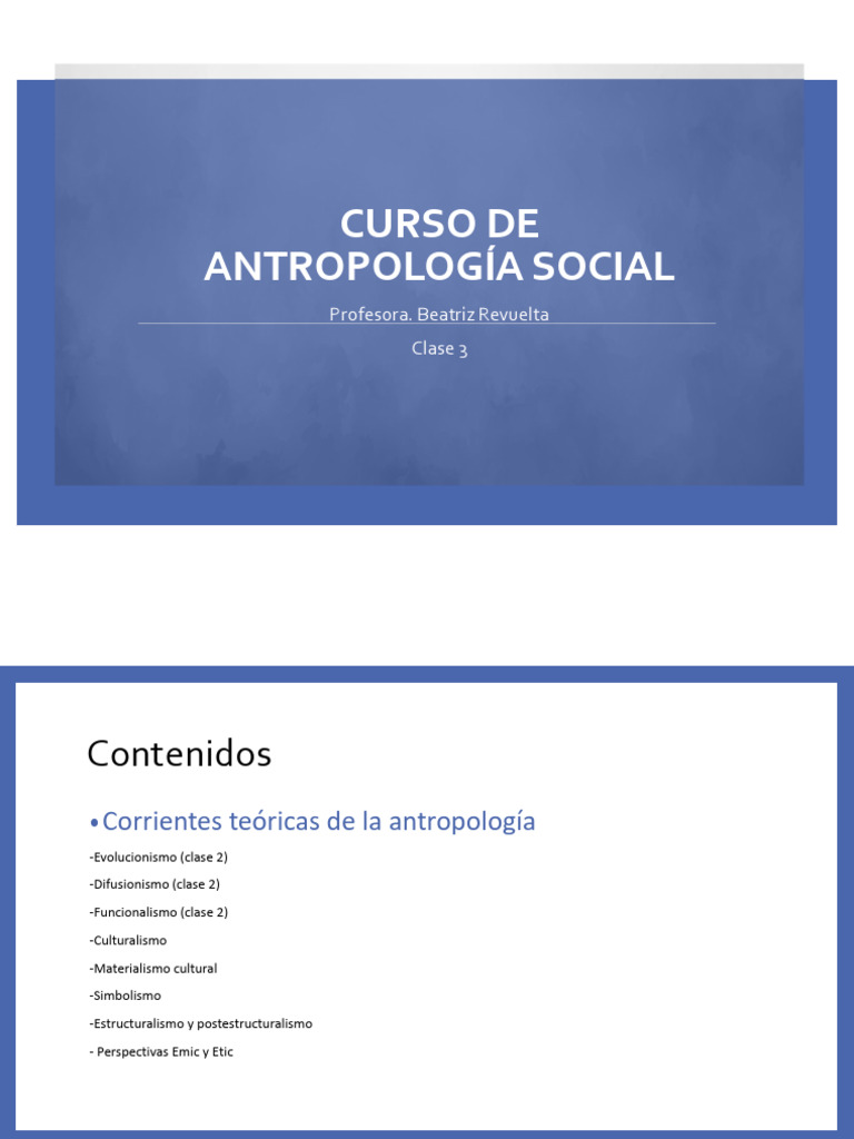 Clase 3 | PDF | Sociedad | Antropología