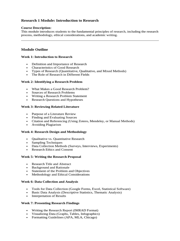 Introduction to Research Principles | PDF