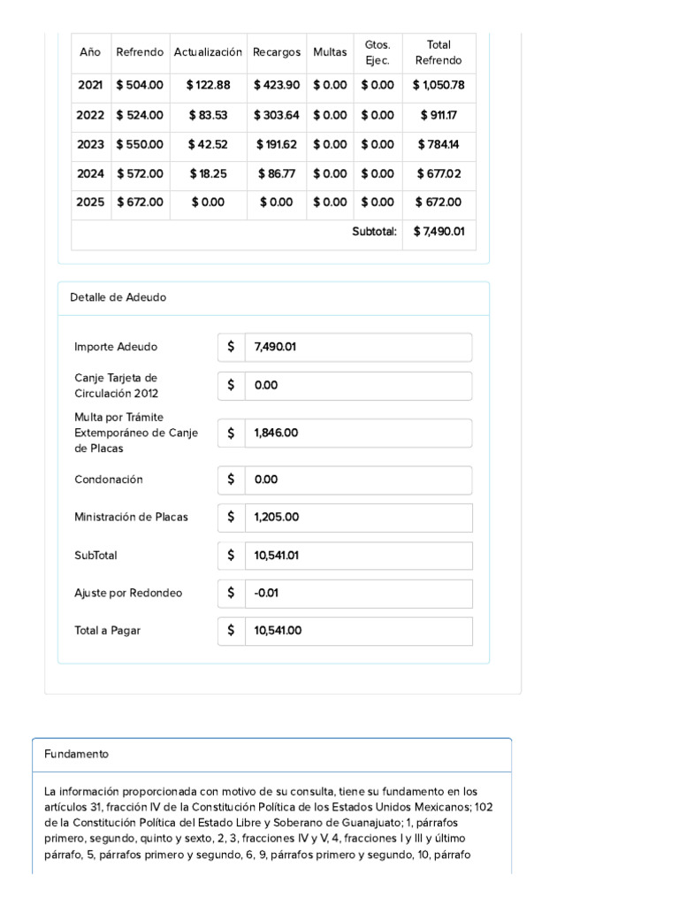 Refrendo Vehicular - Tenencia y Refrendo | PDF