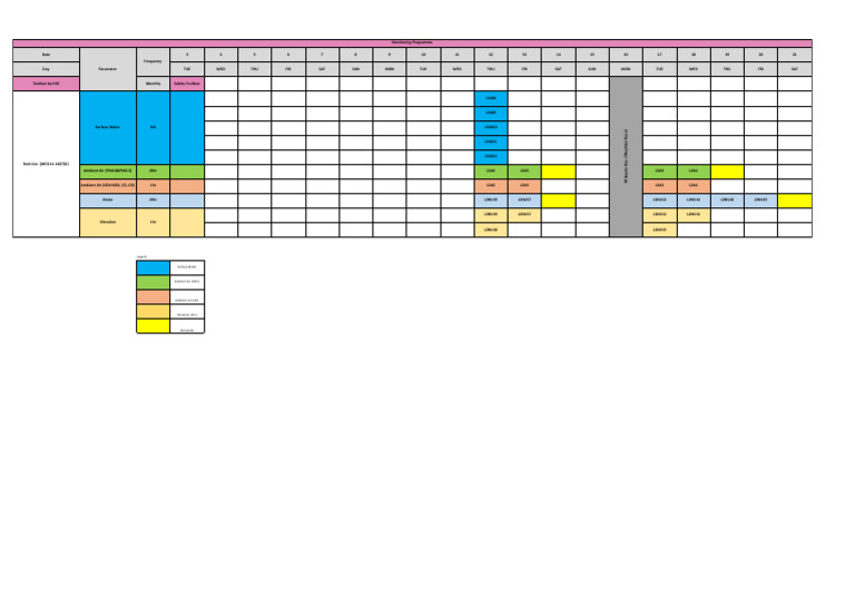 Monitoring Calendar For Red Line (September) | PDF