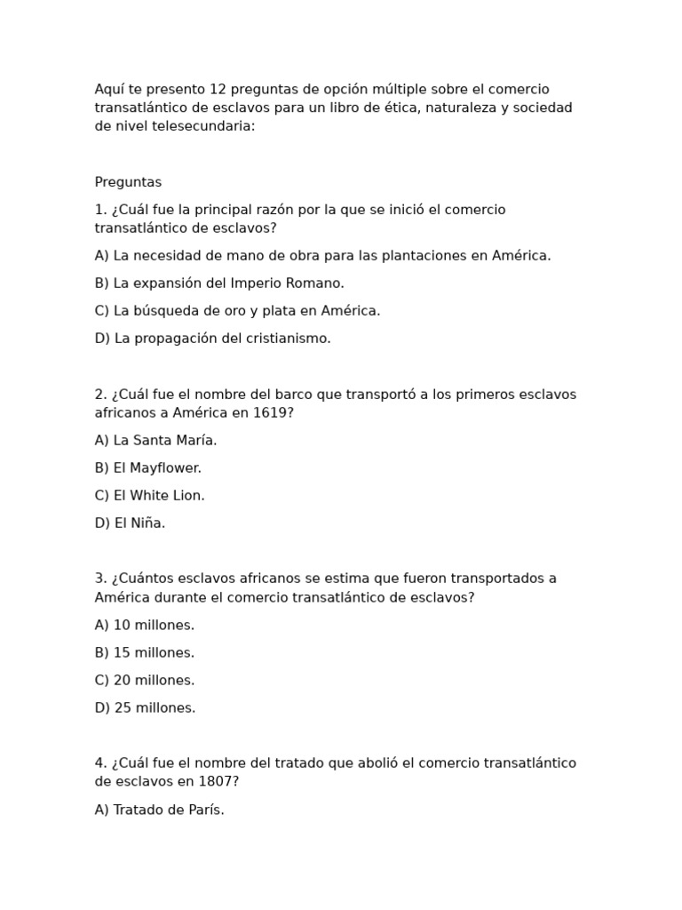 Historia Tercer Grado | PDF | Esclavitud | Abolicionismo