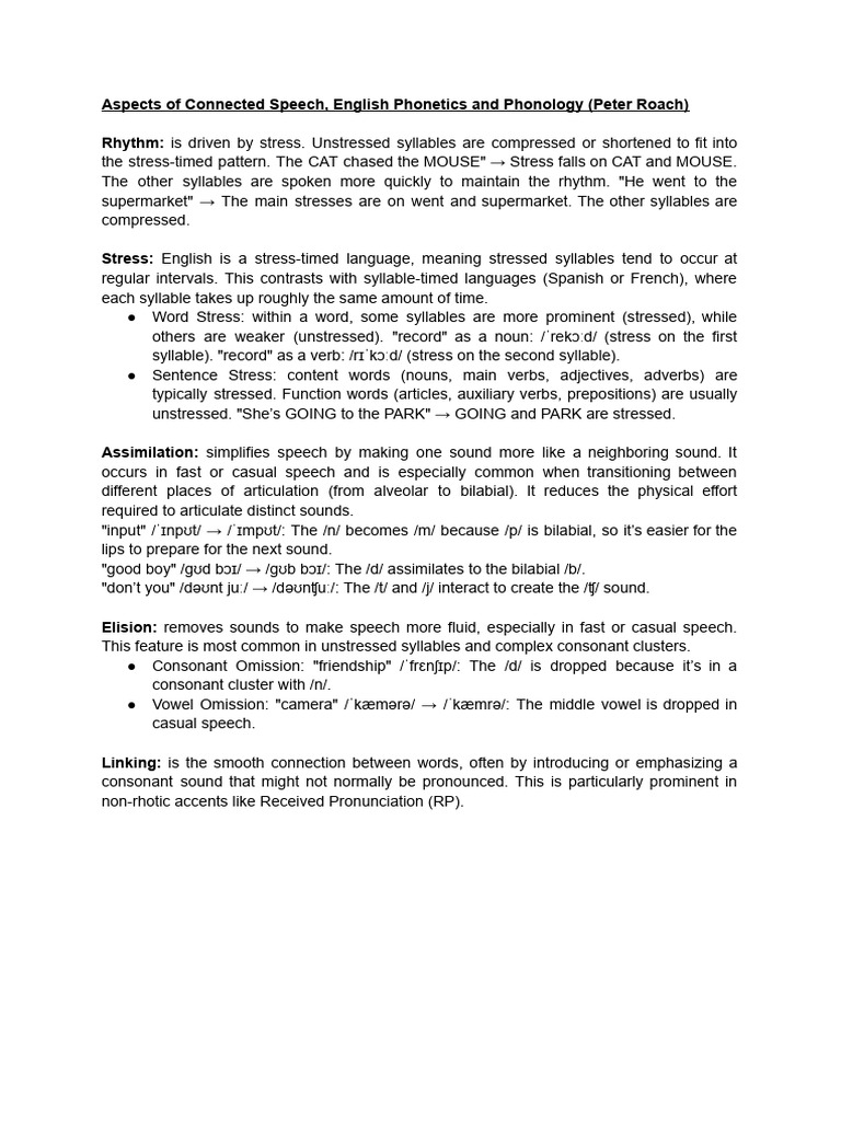 Aspects of Connected Speech | PDF