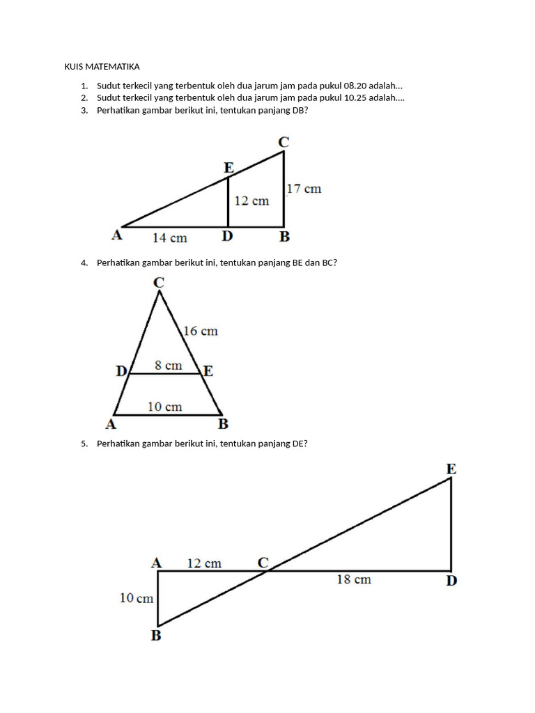 Kuis Matematika | PDF