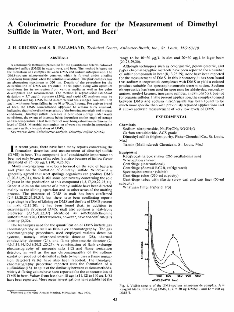 Metodo Colorimetrico para Determinacao de Dms - Ing | PDF | Chemistry ...