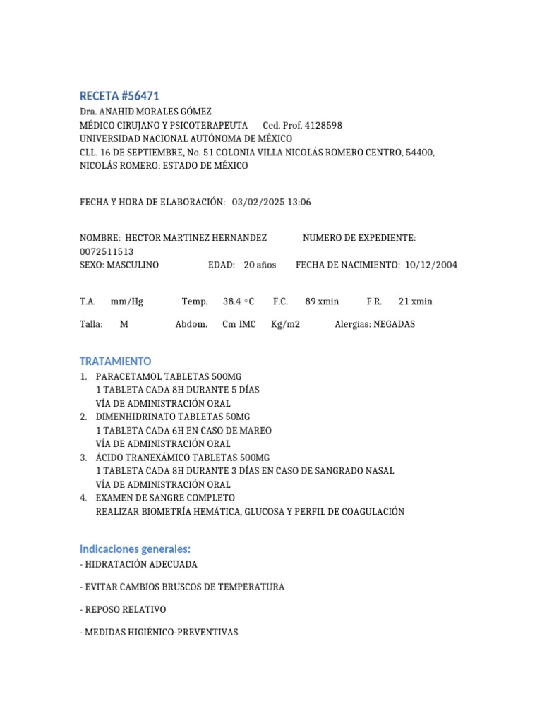 Receta Medica Modificada | PDF