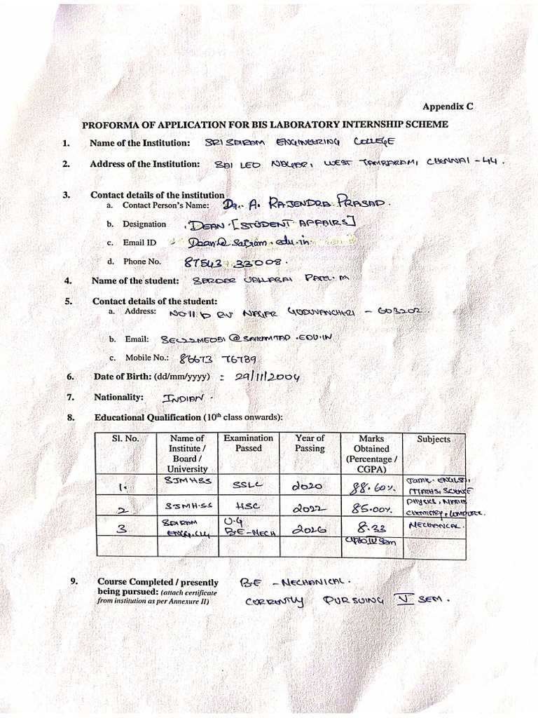 Sardar Bis Internship | PDF