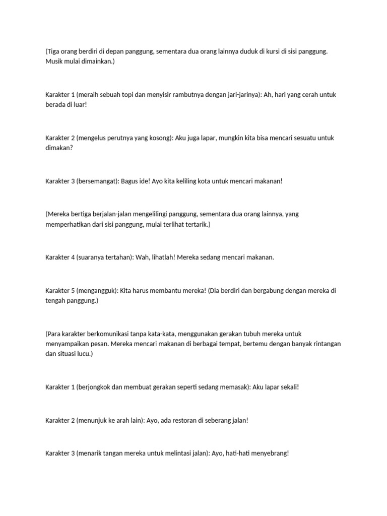 Naskah Pantomime 1 | PDF