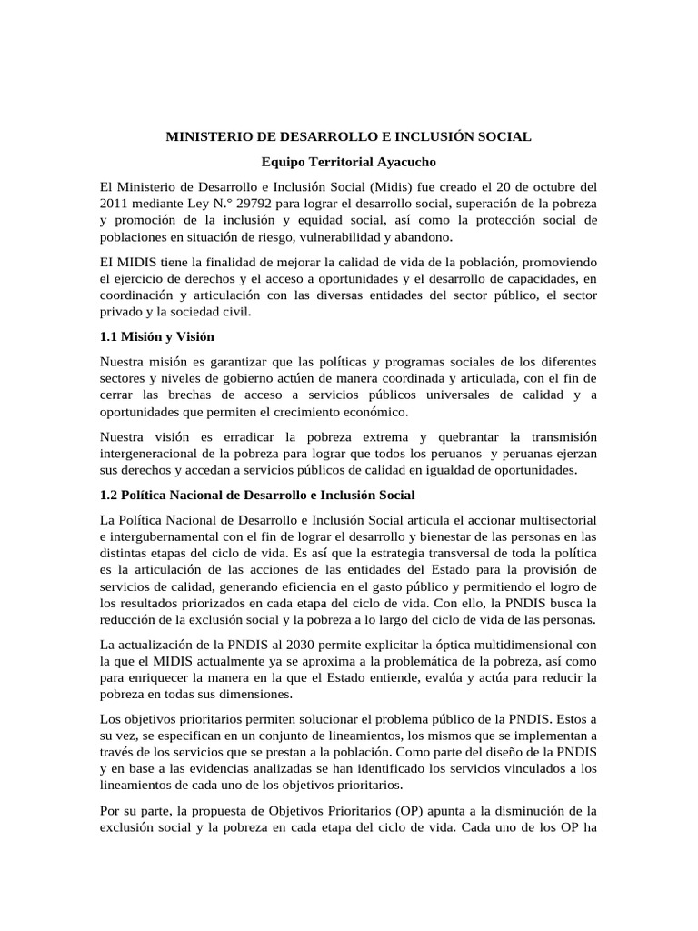Modelo Operativo MIDIS Ayacucho | PDF | Gobierno | Vejez