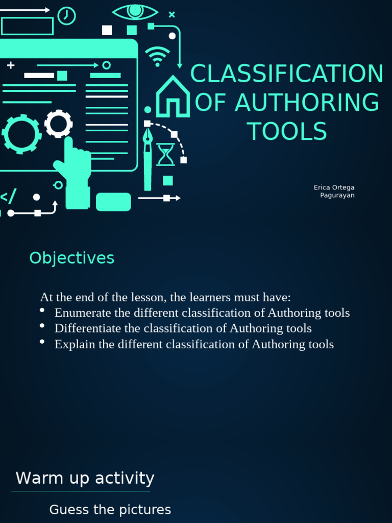PClassification of Authoring tools | PDF | Icon (Computing) | Learning