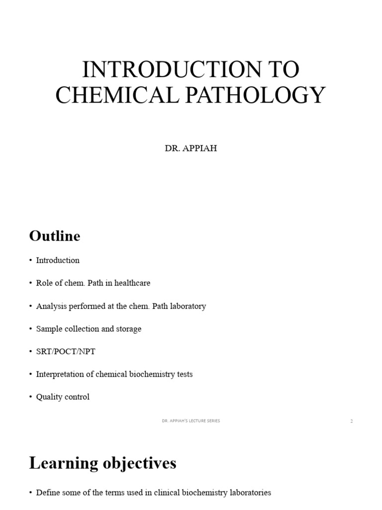 Introduction to Chemical Pathology | PDF | Sensitivity And Specificity ...