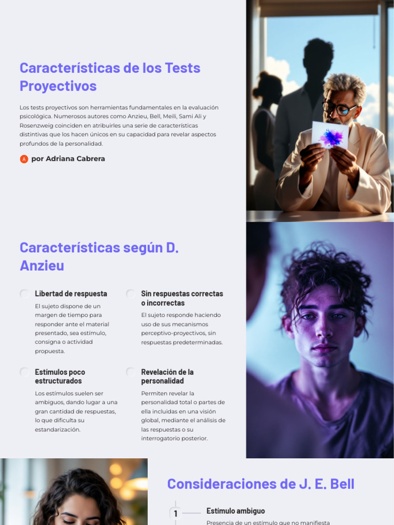 Caracteristicas-de-los-Tests-Proyectivos | PDF | Sicología | Psicoanálisis