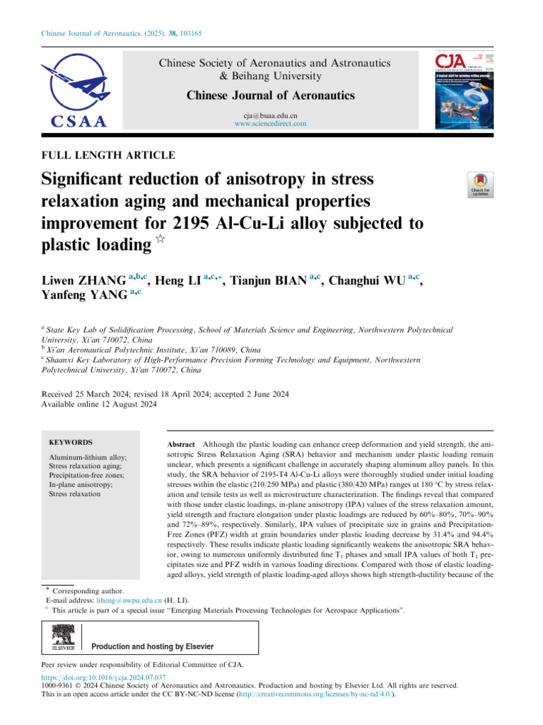 Significant Reduction of Anisotropy in Stress Relaxation Ag 2025 ...