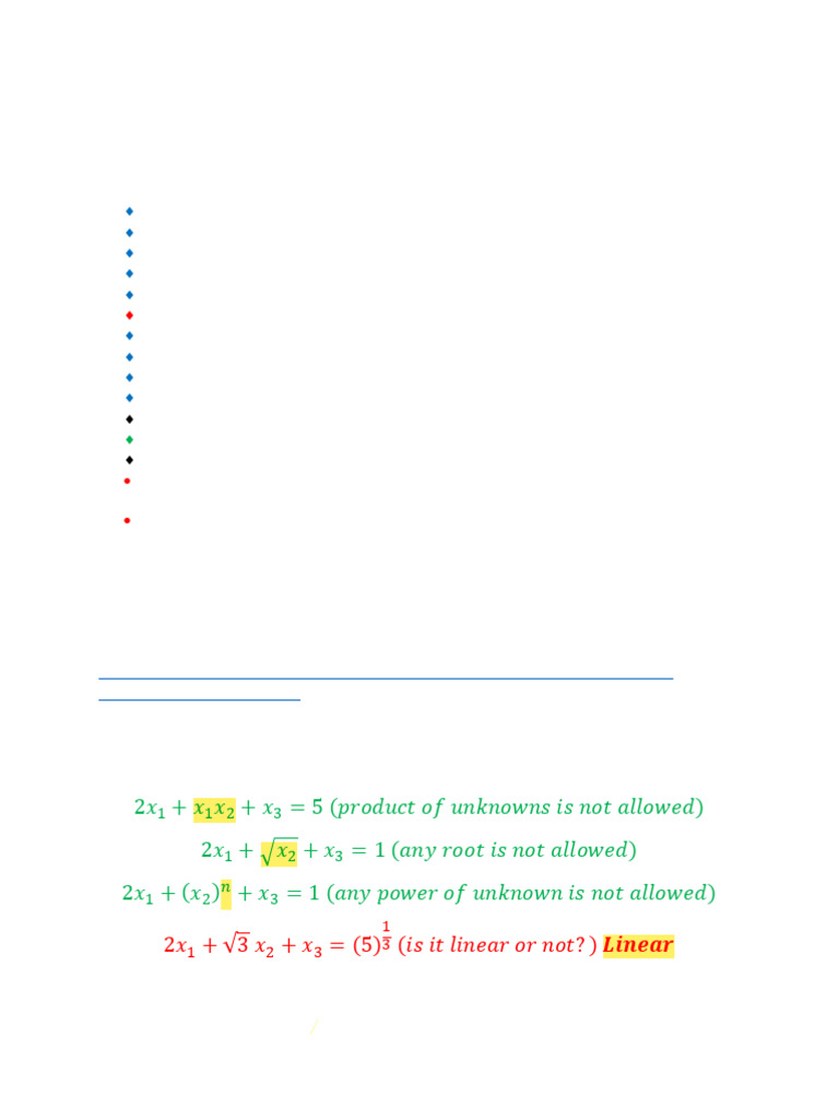 Chapter 1 Introduction To LA | PDF | System Of Linear Equations | Matrix (Mathematics)