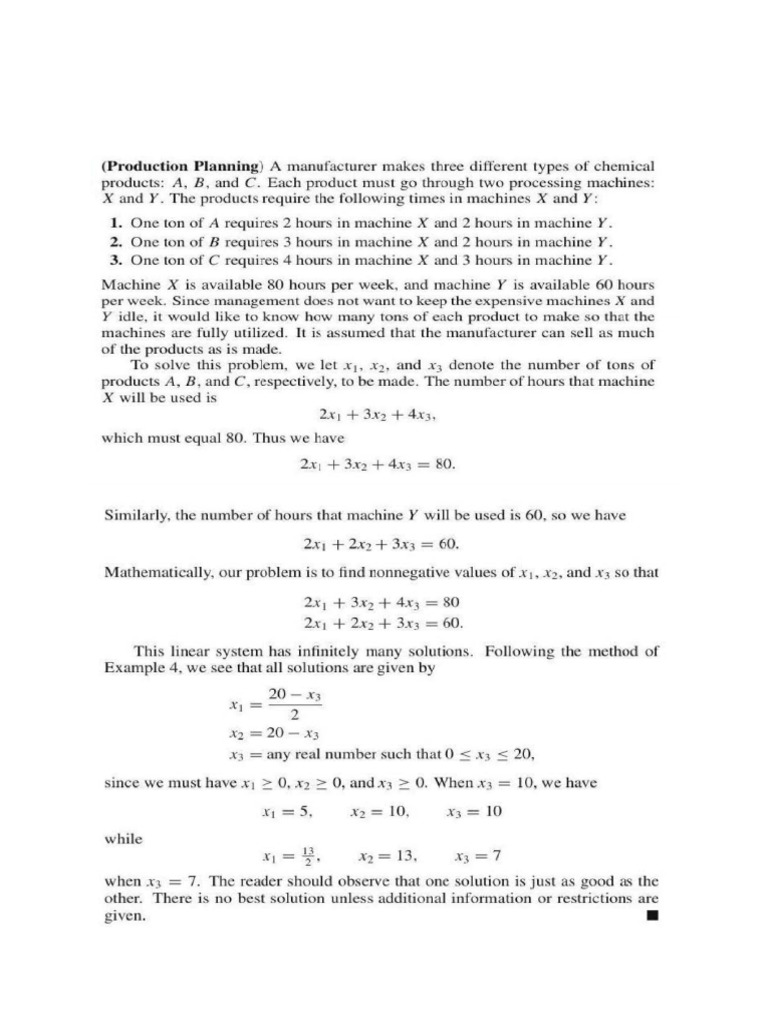 Applications of system od linear equations and inverse of matrix | PDF