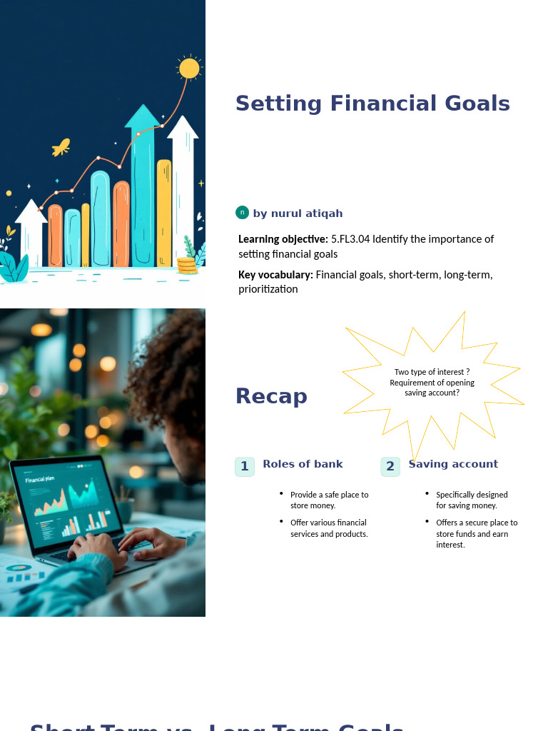 Y5 s3 Setting Financial Goals | PDF | Goal | Behavior Modification