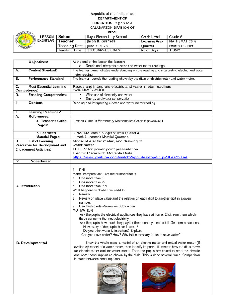 Lesson-Exemplar-Math-Q4-for-CO2 (1) | PDF | Learning | Mathematics
