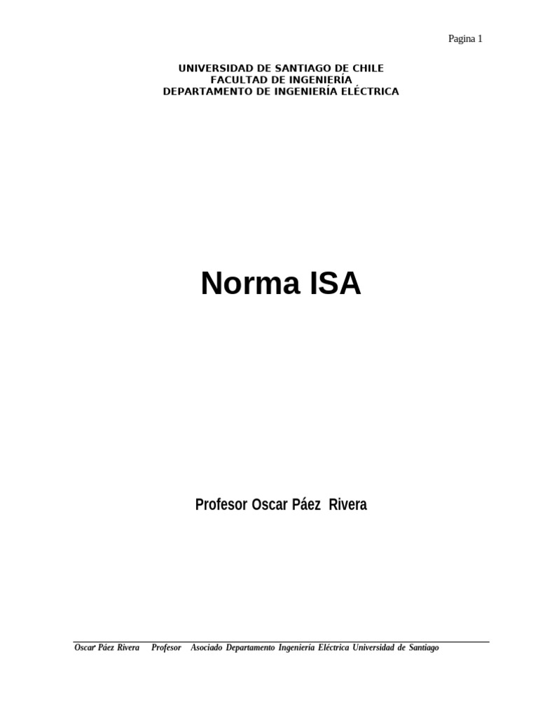 Norma ISA en Instrumentación PID | PDF | Ingenieria Eléctrica | Función ...