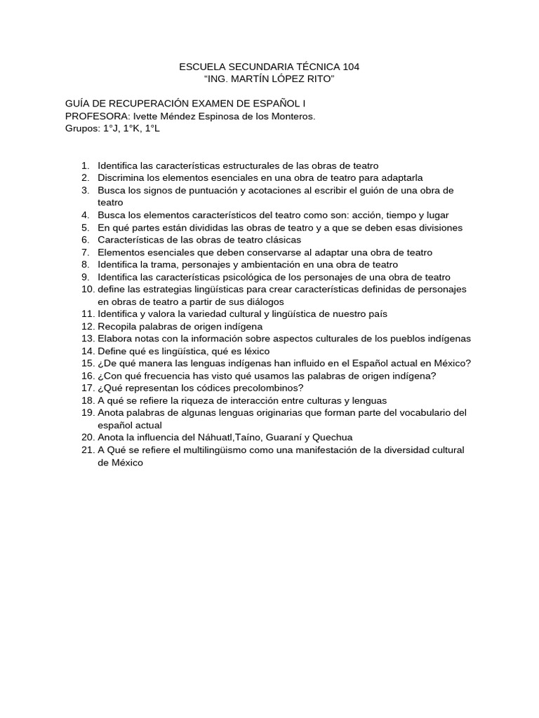 Guia de Eer 1º Ivette | PDF