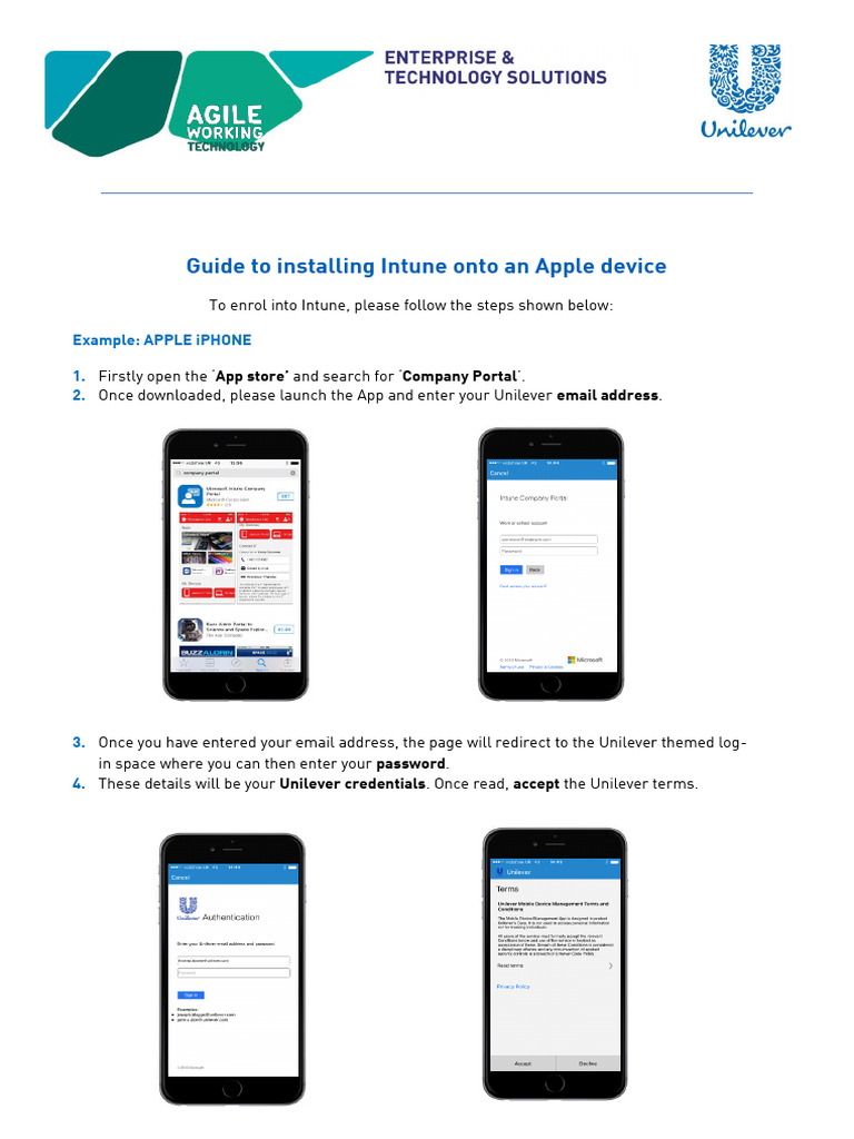 inTune Enrolment iOS | PDF