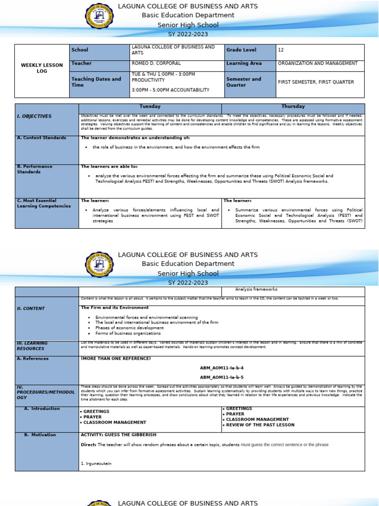 Week-3-Organization-And-Management-First-Semester-Complete 5 | PDF ...