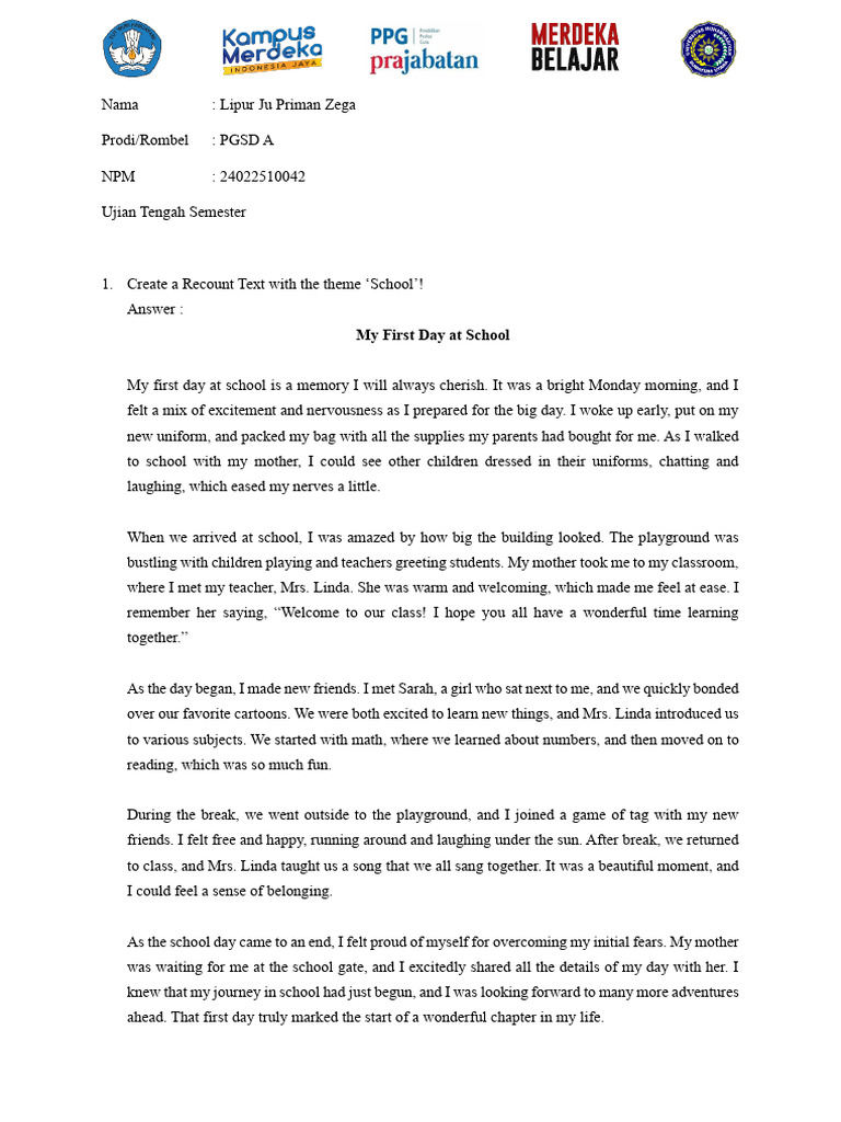 UTS - Bahasa Inggris - Lipur Ju Priman Zega | PDF | Climate Change | Natural Environment