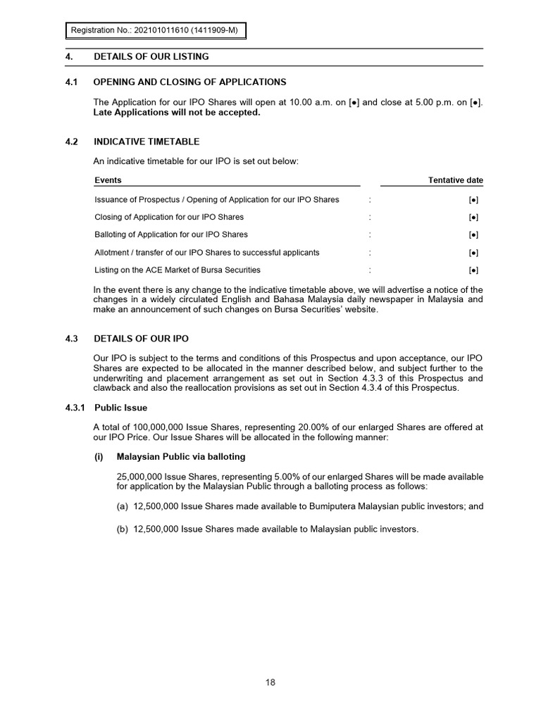 Oasis Home Details of Listing | PDF | Initial Public Offering | Dividend