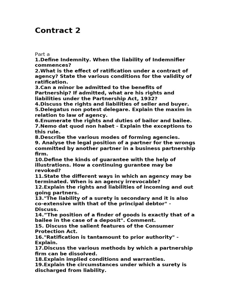 Contract 2 | PDF | Guarantee | Law Of Agency