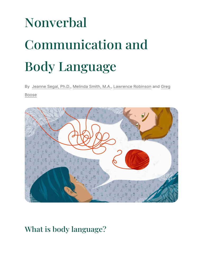 Mastering Nonverbal Cues | PDF | Nonverbal Communication | Body Language