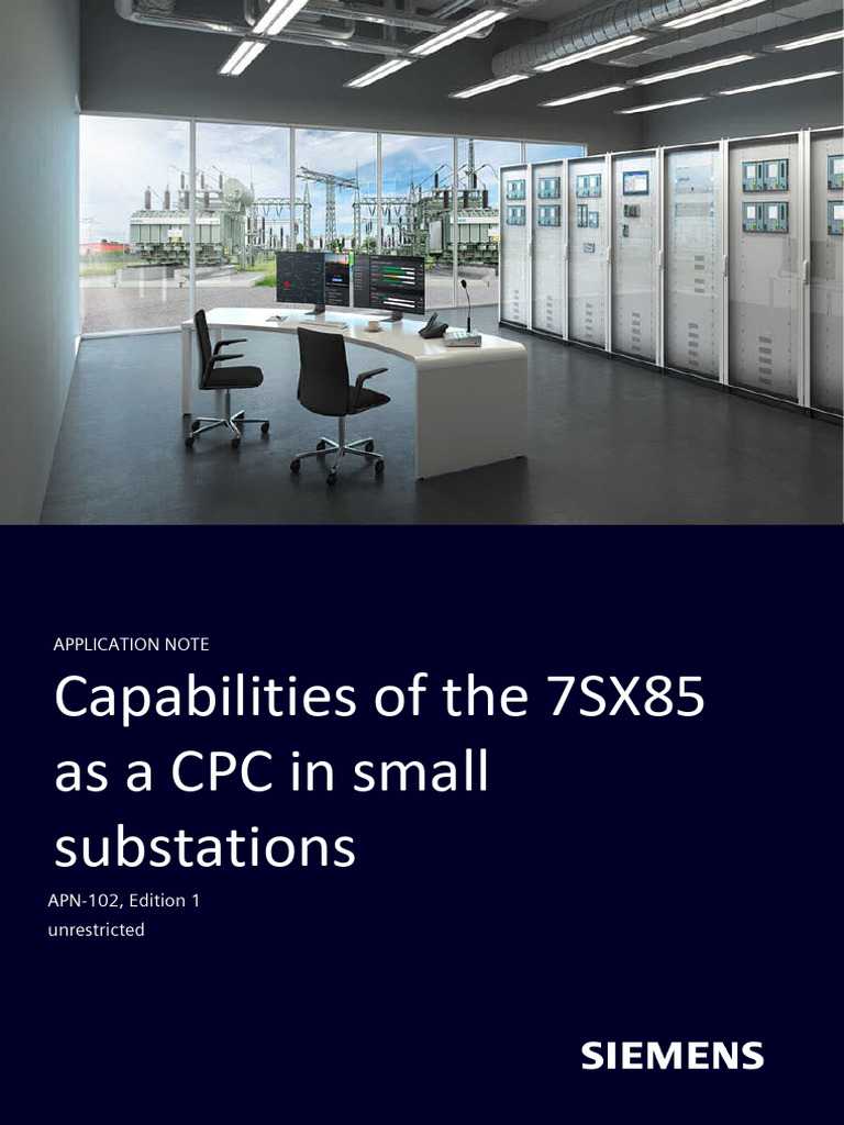 APN-102 Capabilities of The 7SX85 As A CPC in Small Substations | PDF | Computer Engineering ...