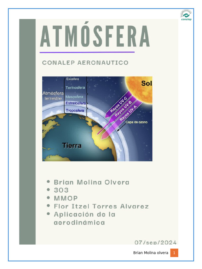atmósfera Brian Molina Olvera | PDF | Viscosidad | Atmósfera