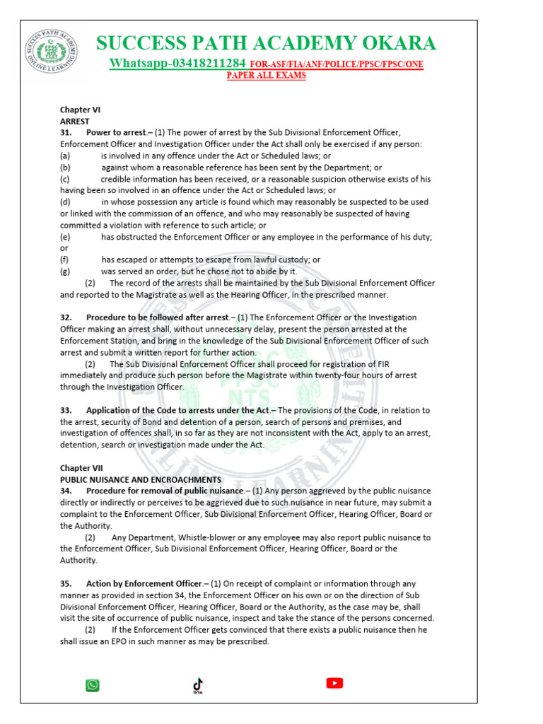 Pera Act 2024 Chapter 6-7 | PDF | Arrest | Fine (Penalty)