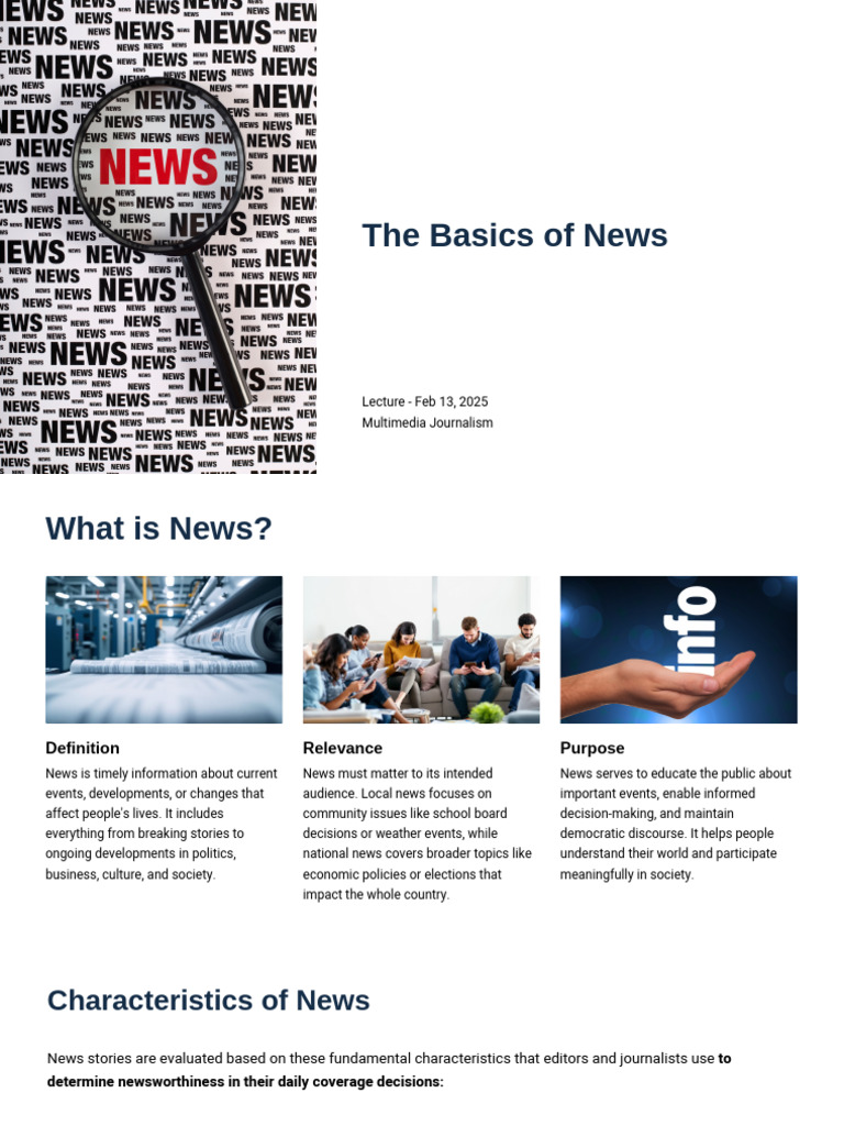 Understanding News: Key Concepts & Types | PDF | News | Philippines