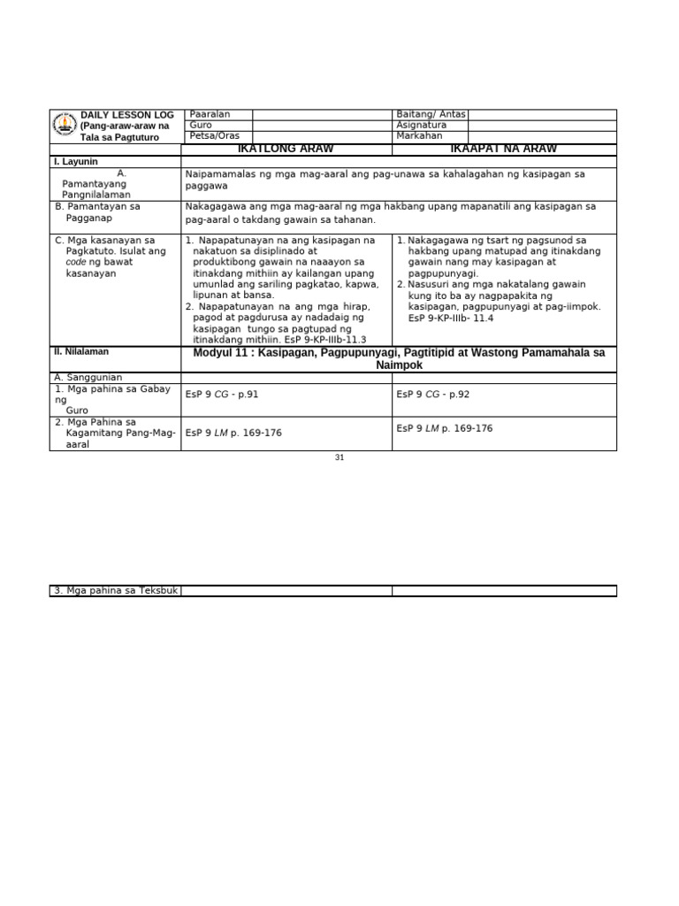 Esp 9 Q3 WK 6 | PDF