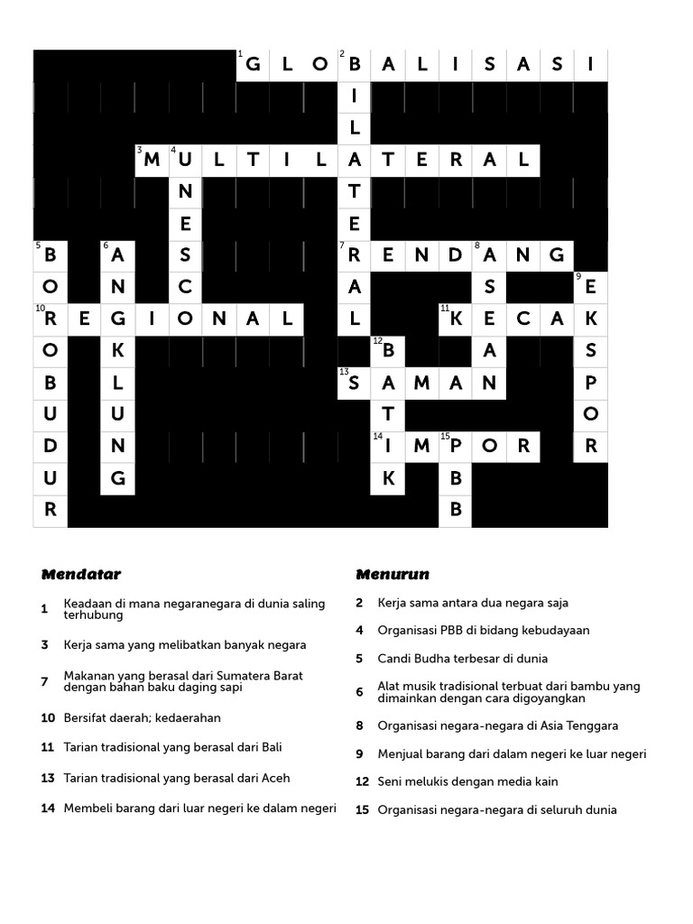 Teka-Teki Silang IPAS BAB 4 | PDF