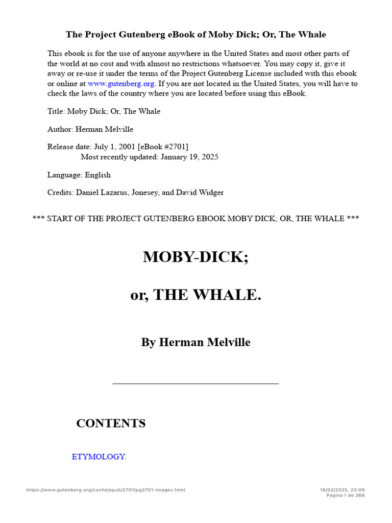 Moby Dick; Or the Whale | PDF | Moby Dick | Captain Ahab
