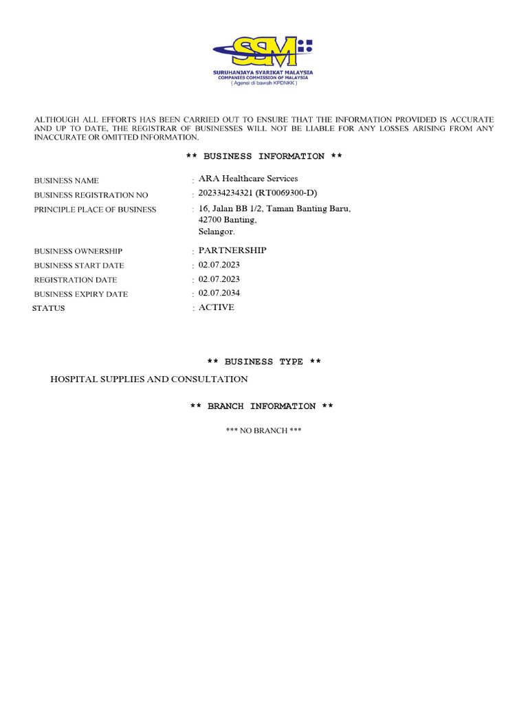 SSM Business Info PDF | PDF