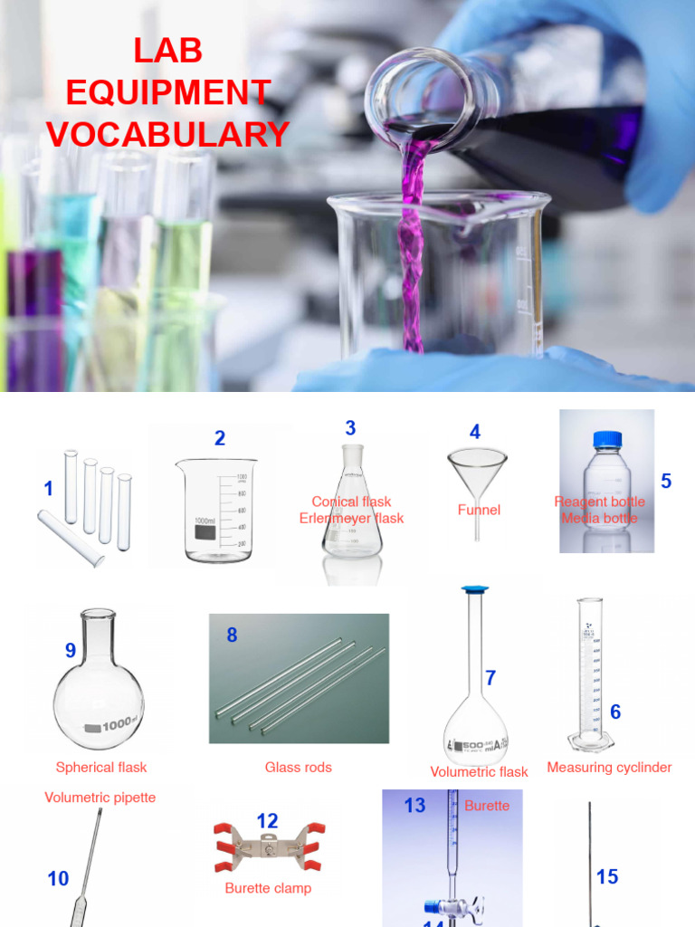 Lab Equipment Vocabulary | PDF | Filtration | Laboratory Equipment