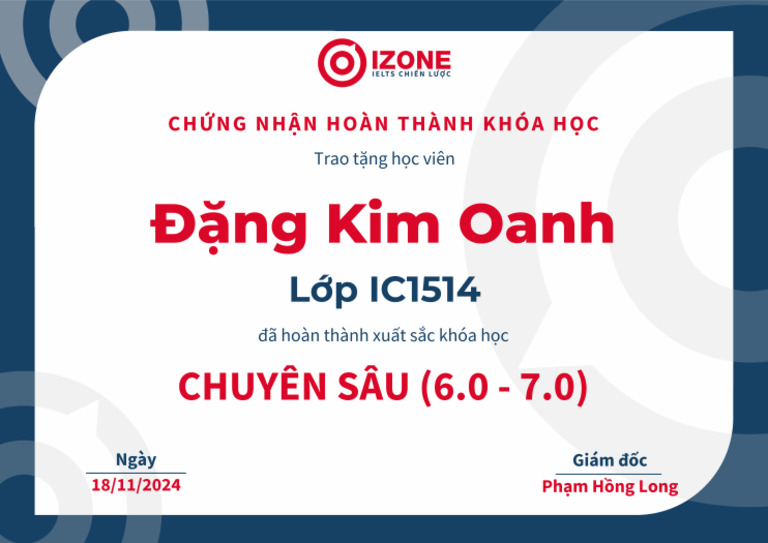 IC1514 - Chứng nhận - Đặng Kim Oanh | PDF
