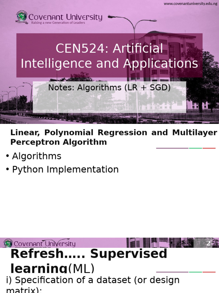 CEN524 Algorithms II | PDF | Algorithms | Machine Learning