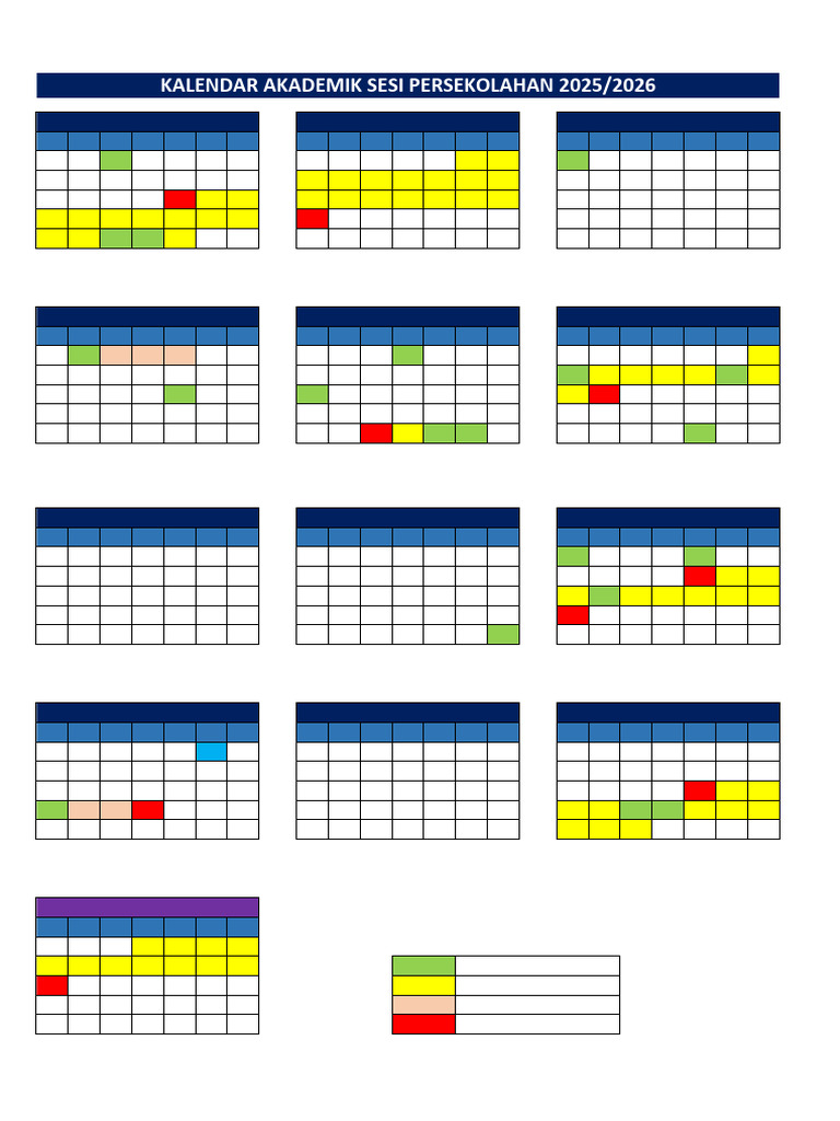 Kalender Pendidikan 2025/2026 Malaysia | PDF