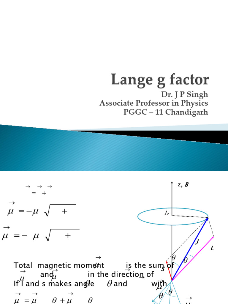 Lange g Factor Converted 584456848 | PDF | Physical Quantities | Atomic ...