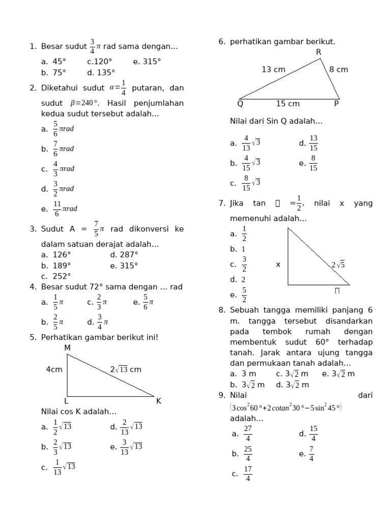 Soal Pat MTK X | PDF