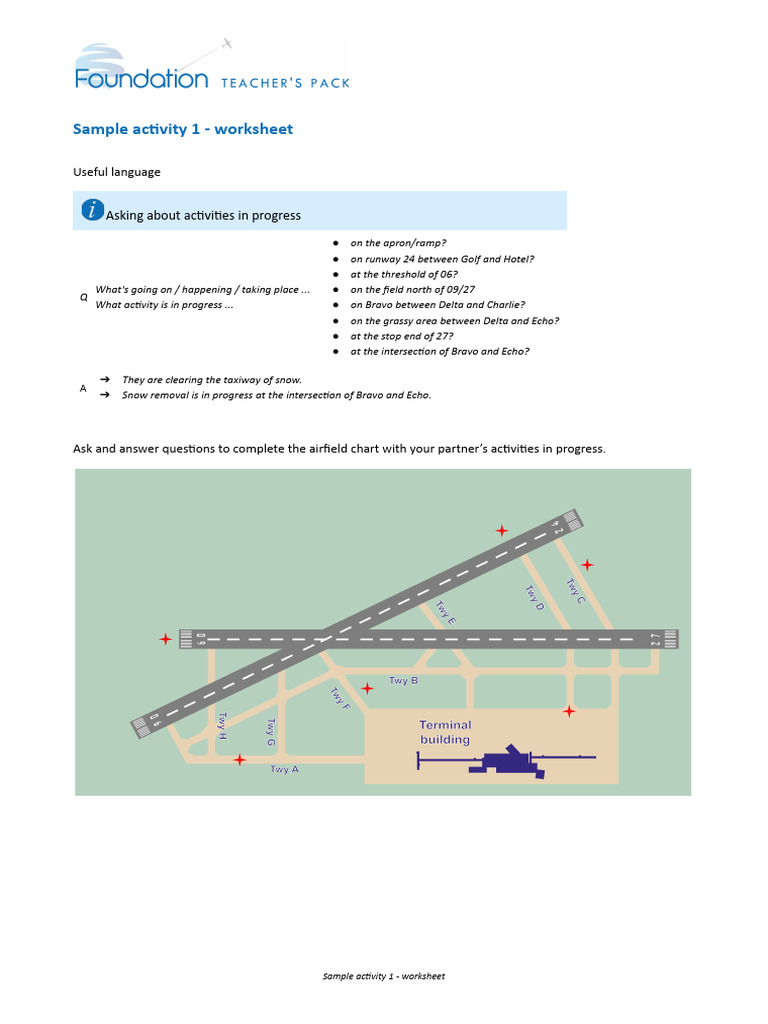 Aviation 1 Sample Activity 1 - Worksheet | PDF