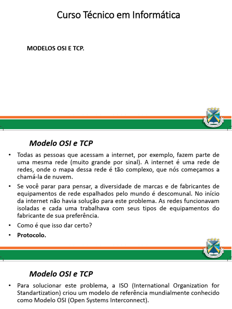Entendendo os Modelos OSI e TCP/IP | PDF | Modelo OSI | Modelo cliente ...