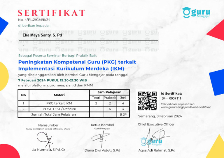 S4 - 0037111_Eka Maya Santy, S. Pd | PDF