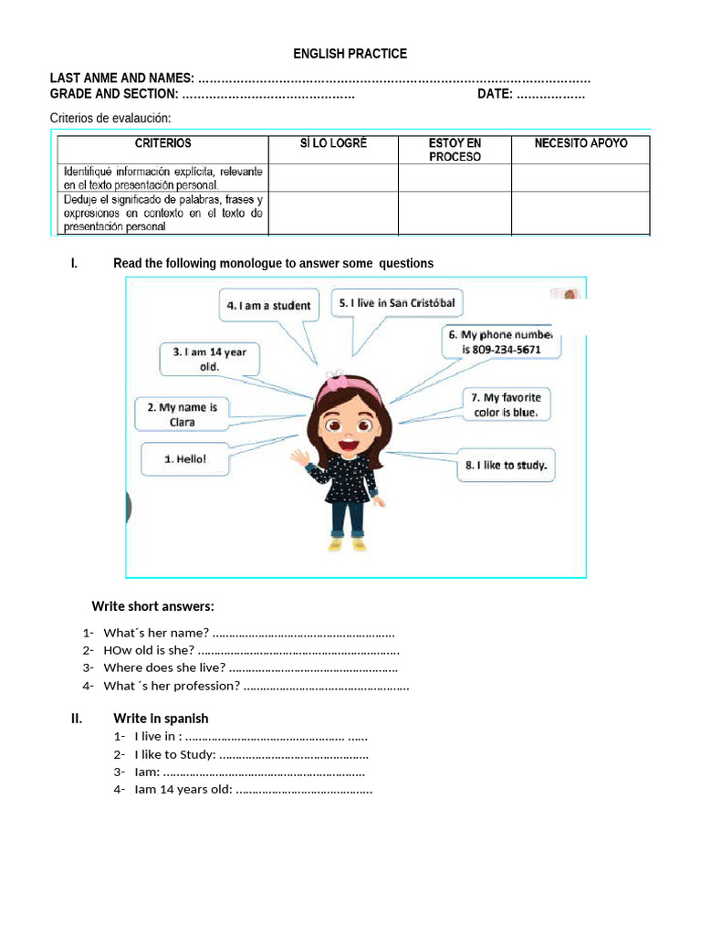 English Practice | PDF